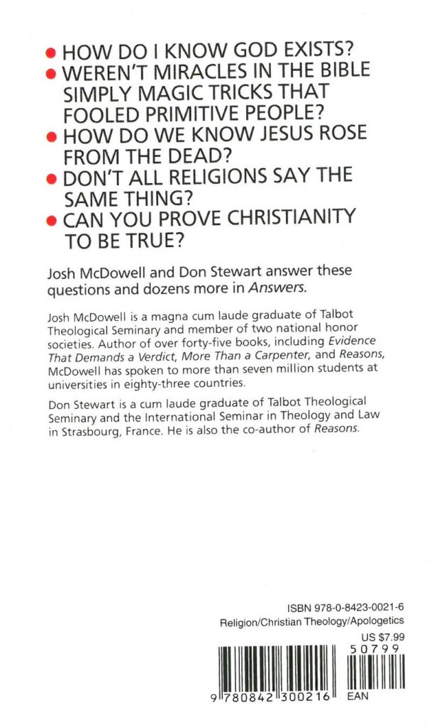 Answers to Tough Questions – Josh.org